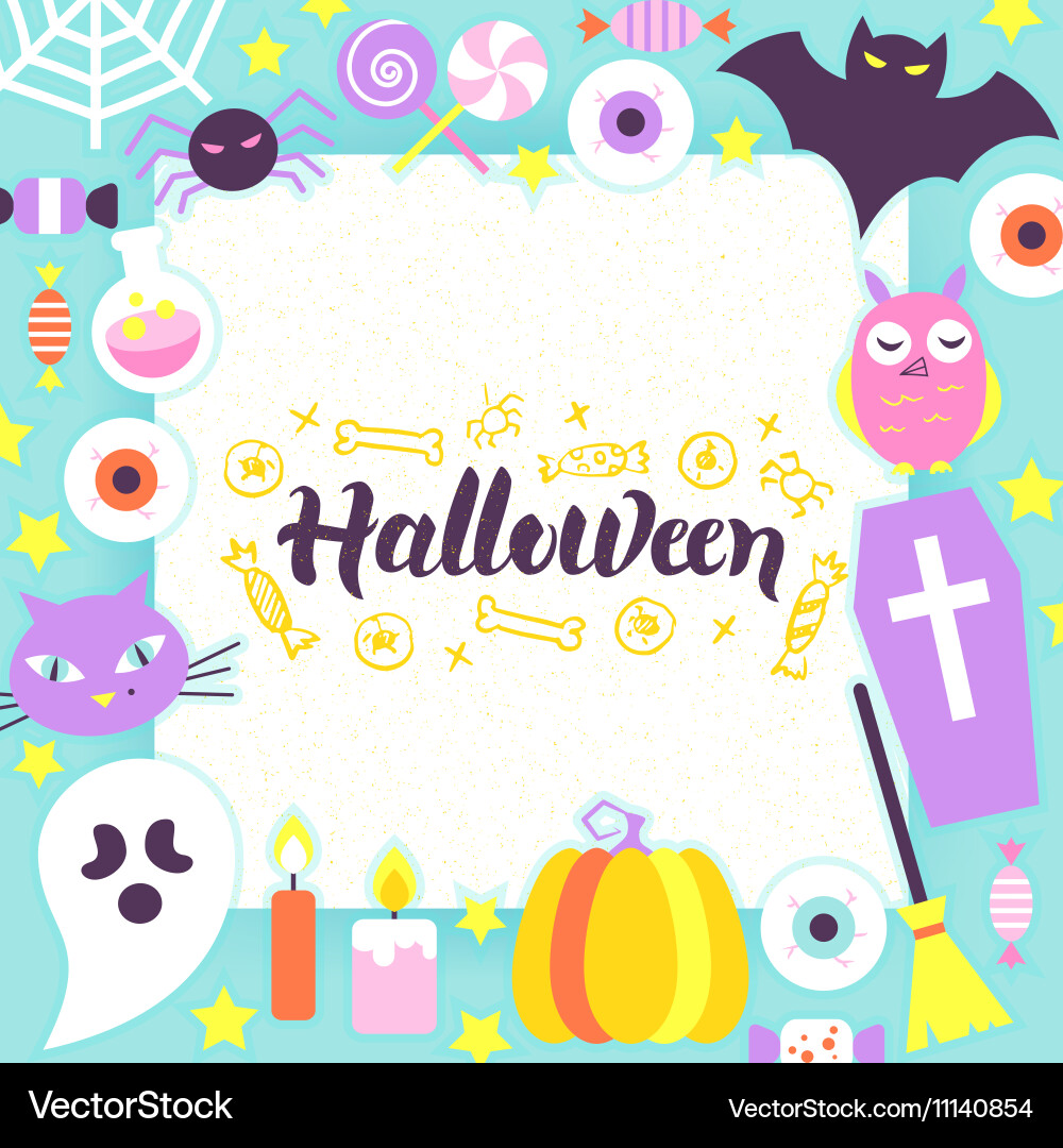 Halloween paper template Royalty Free Vector Image
