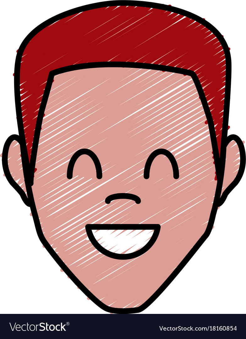 Man smiling face Royalty Free Vector Image - VectorStock