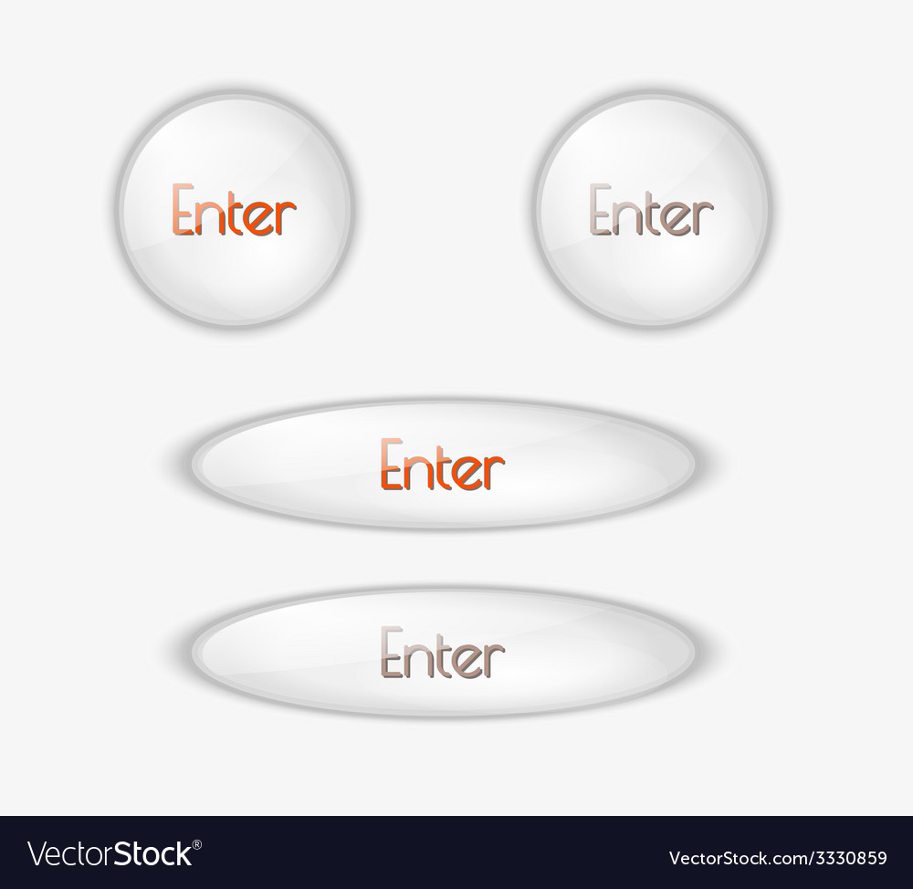 Enter button Royalty Free Vector Image - VectorStock