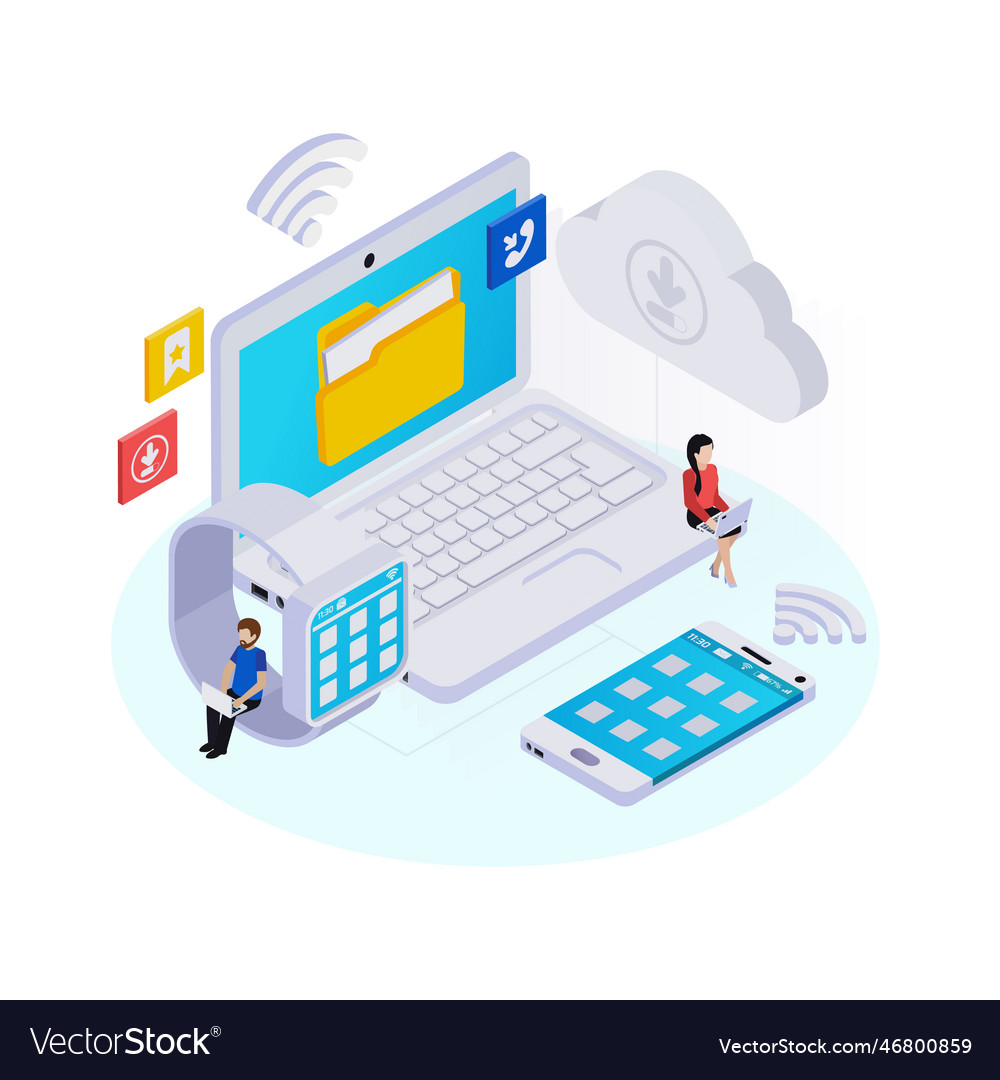 Wireless technology concept Royalty Free Vector Image