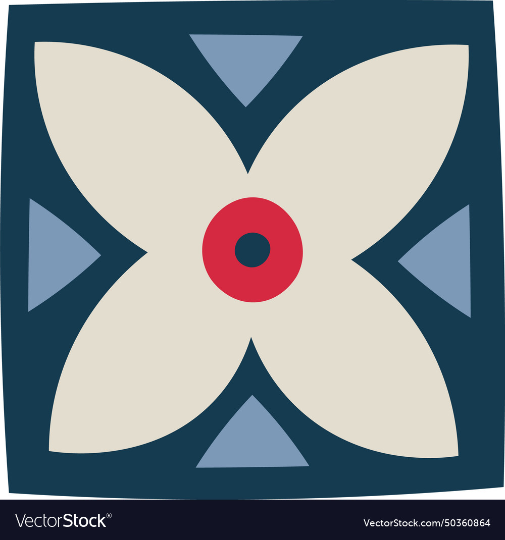 Scandinavian folk style flower Royalty Free Vector Image Scandinavian folk style flower Royalty Free Vector Image