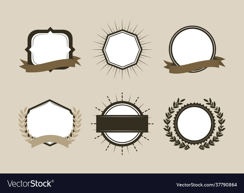 Set labels template Royalty Free Vector Image - VectorStock