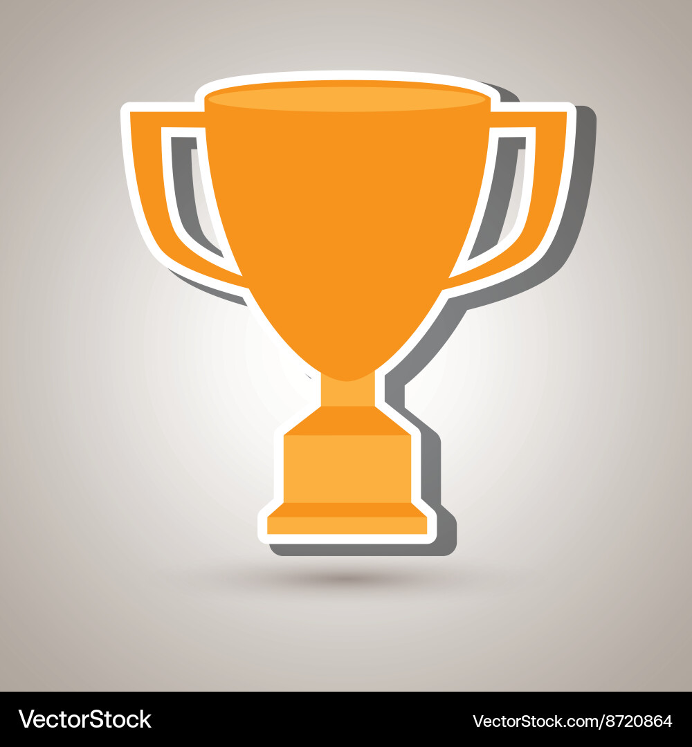 Trophy cup design Royalty Free Vector Image - VectorStock
