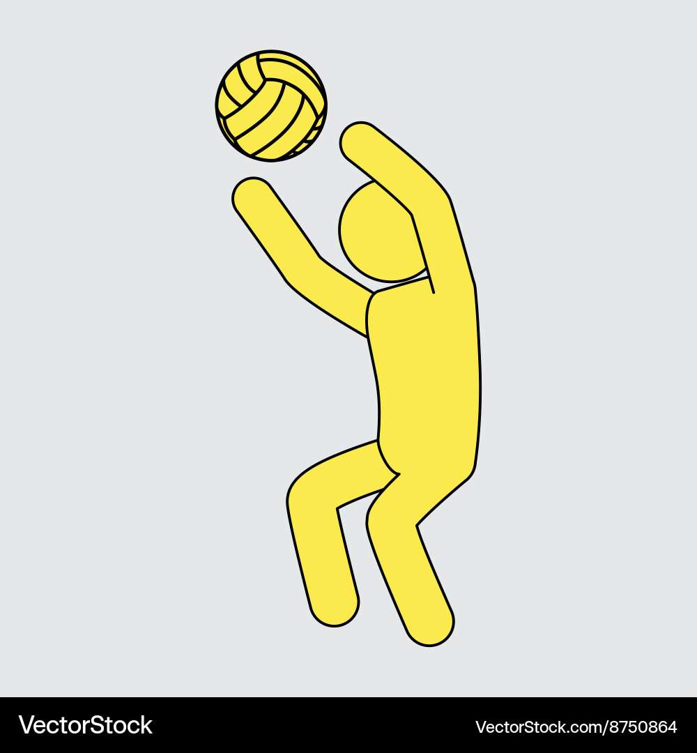 Volleyball player design Royalty Free Vector Image