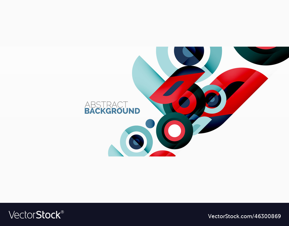 Abstract round shapes background minimalist Vector Image