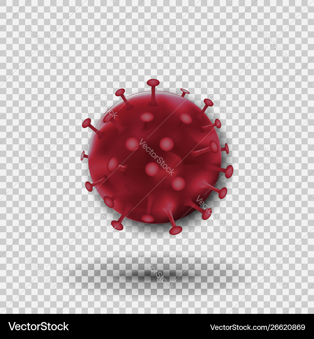 Bacteria virus cell isolated on transparent Vector Image