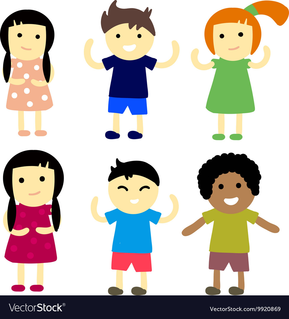 Different kids Royalty Free Vector Image - VectorStock