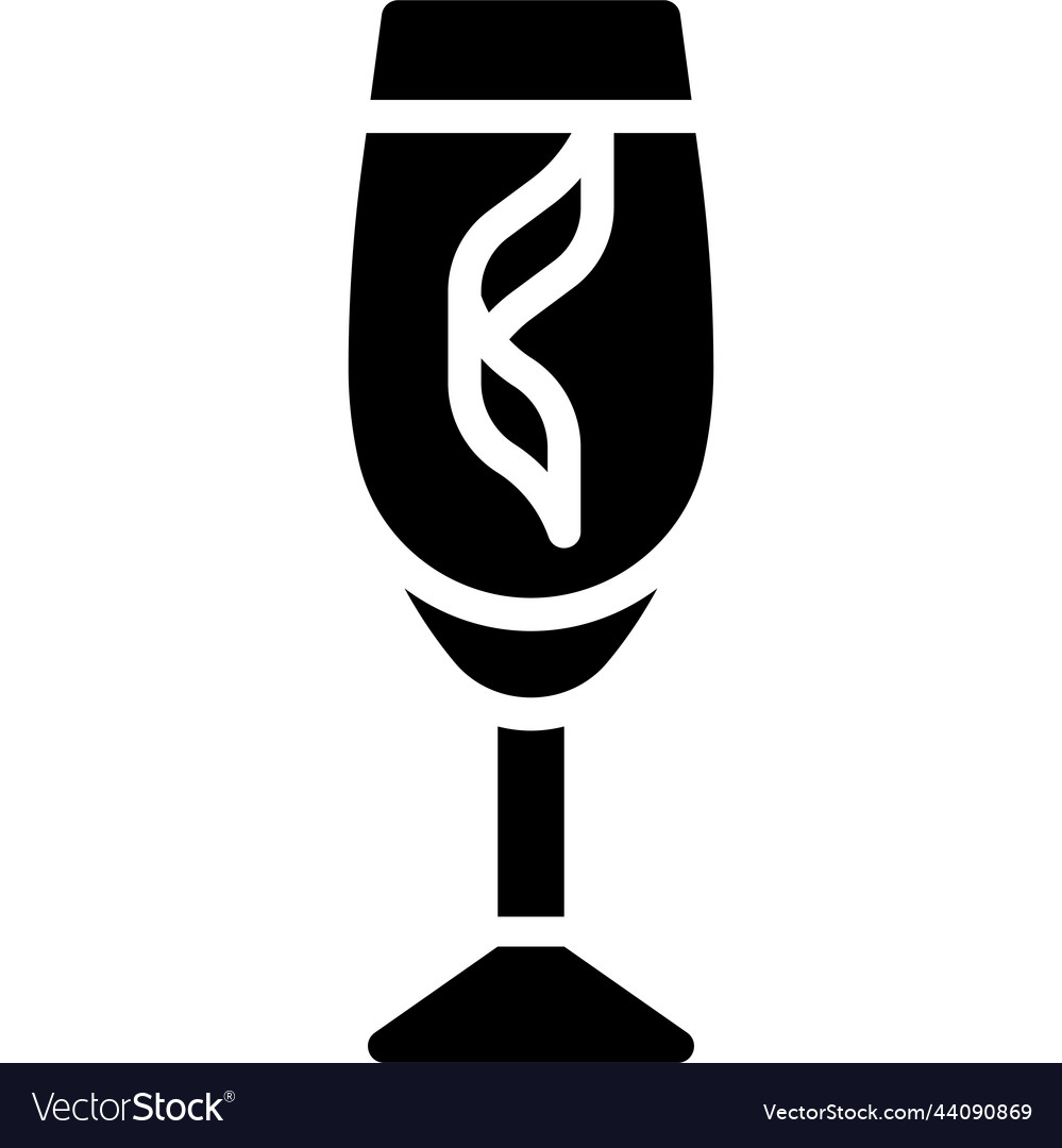 French 75 Cocktail Icon Alcoholic Mixed Drink Vector Image
