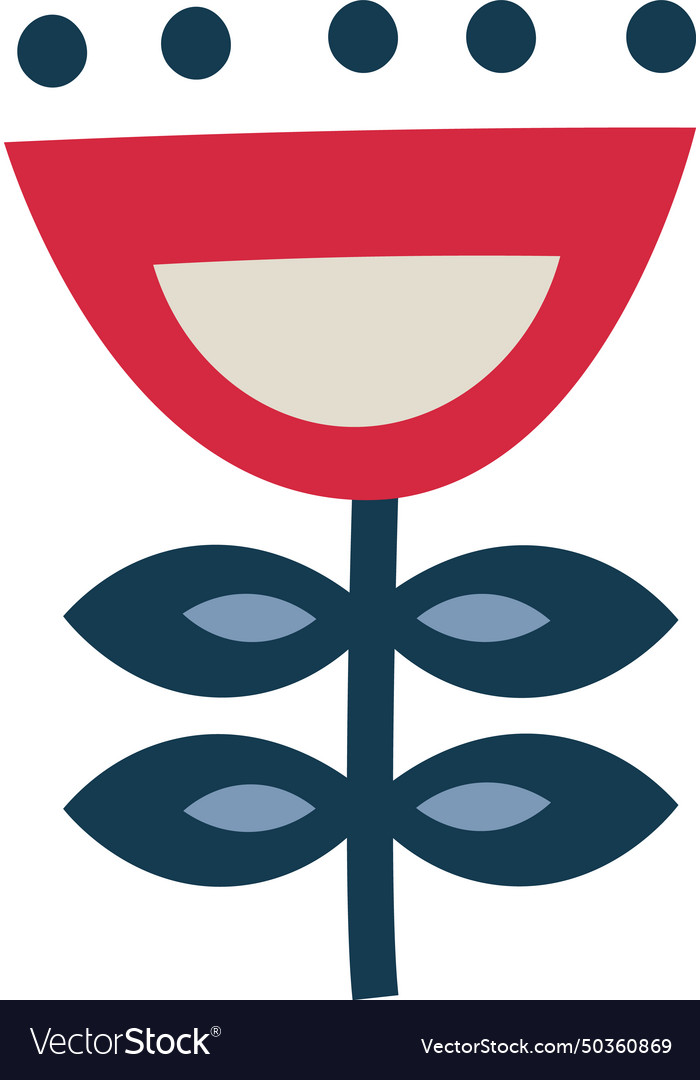 Scandinavian folk style flower Royalty Free Vector Image Scandinavian folk style flower Royalty Free Vector Image