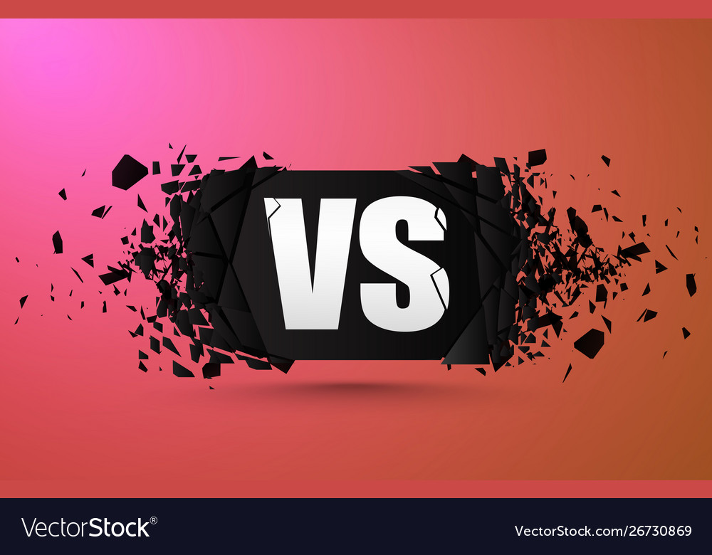 Versus explosion banner Royalty Free Vector Image