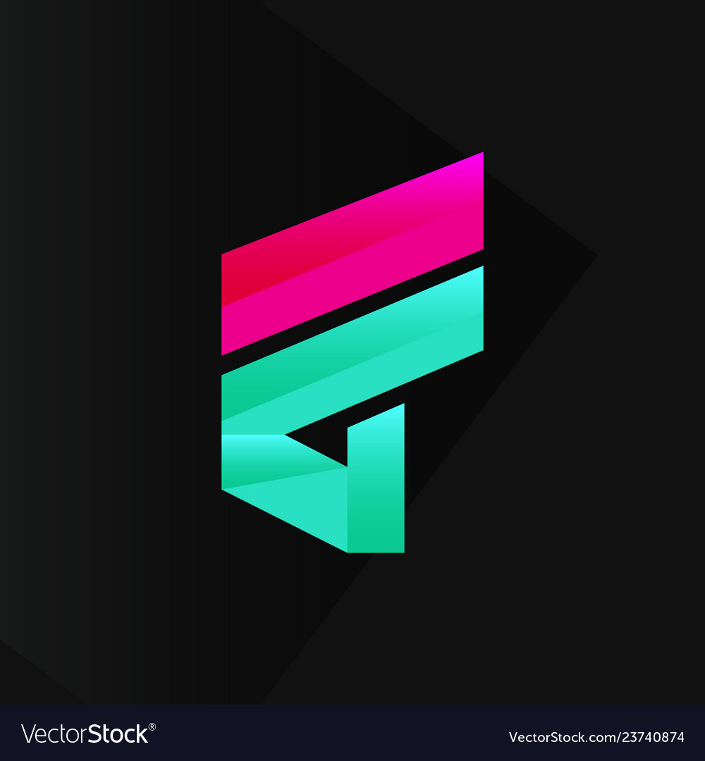 Abstract Cool Modern Logo Design Royalty Free Vector Image