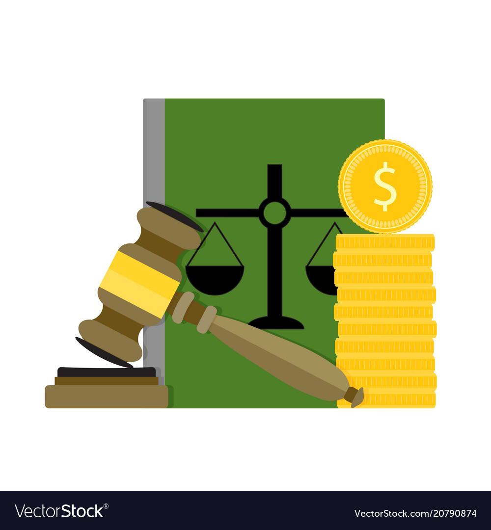 Corrupt and bribery judge judgment Royalty Free Vector Image