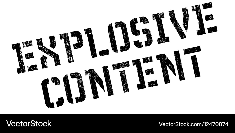 Explosive Content rubber stamp Royalty Free Vector Image