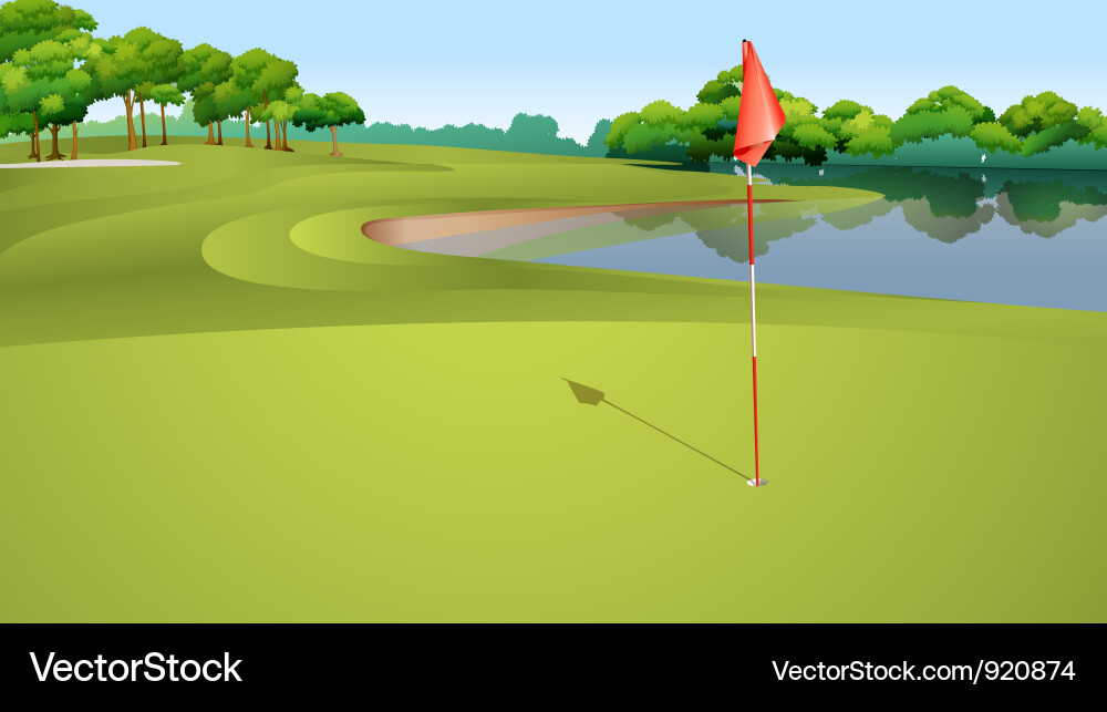 Golf course Royalty Free Vector Image - VectorStock