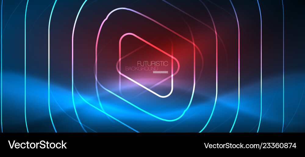 Neon glowing techno lines hi-tech futuristic Vector Image