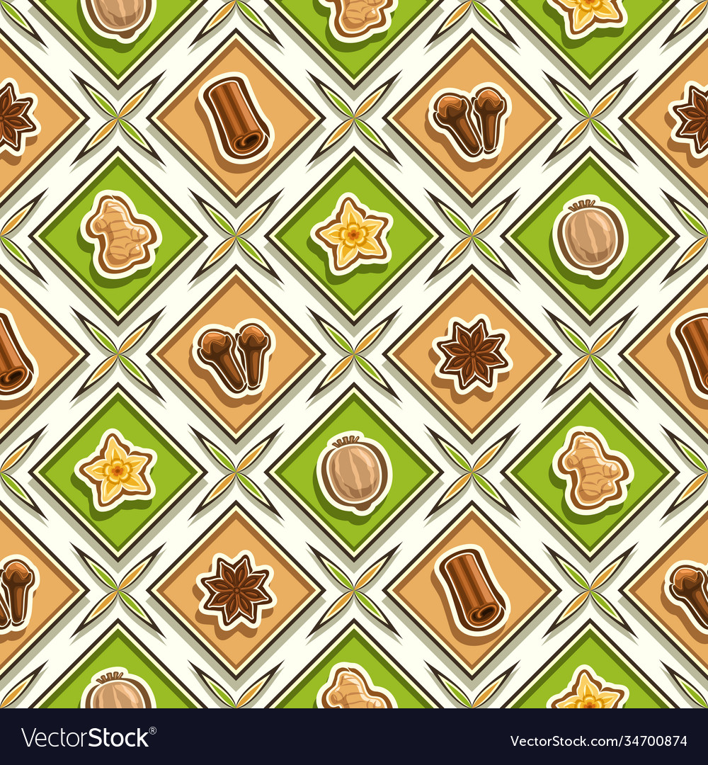 Spice seamless pattern Royalty Free Vector Image