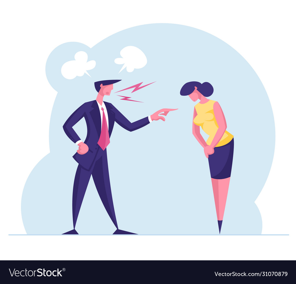 Angry furious boss characters scolding Royalty Free Vector Angry furious boss characters scolding Royalty Free Vector