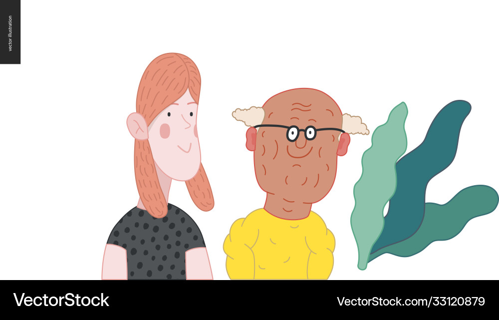 Bright characters portraits set Royalty Free Vector Image
