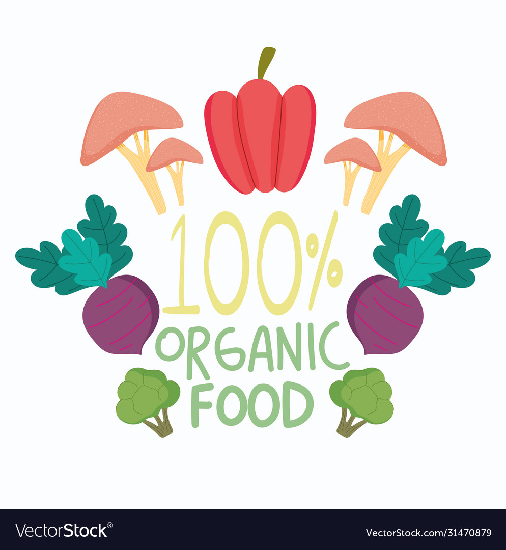 Healthy food organic fresh harvest diet Royalty Free Vector