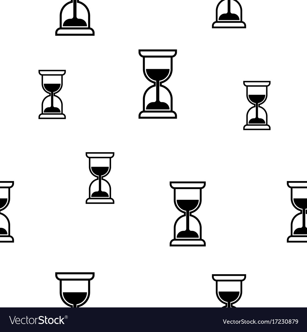 Hourglass seamless background Royalty Free Vector Image