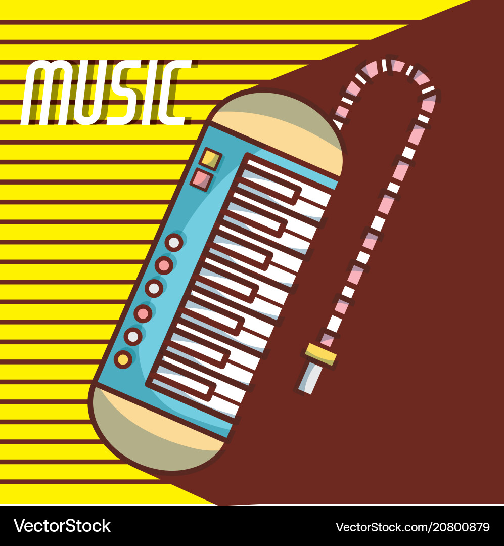 Melodica modern music equipment Royalty Free Vector Image