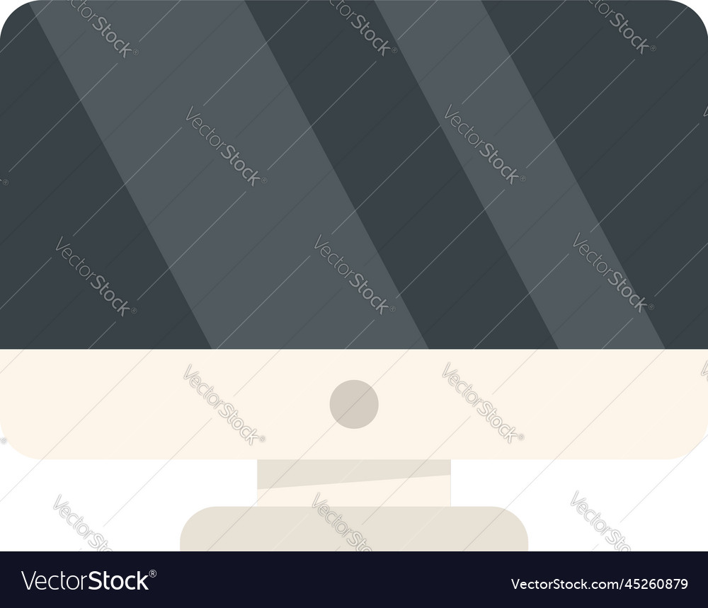 Monitor interface icon flat screen Royalty Free Vector Image