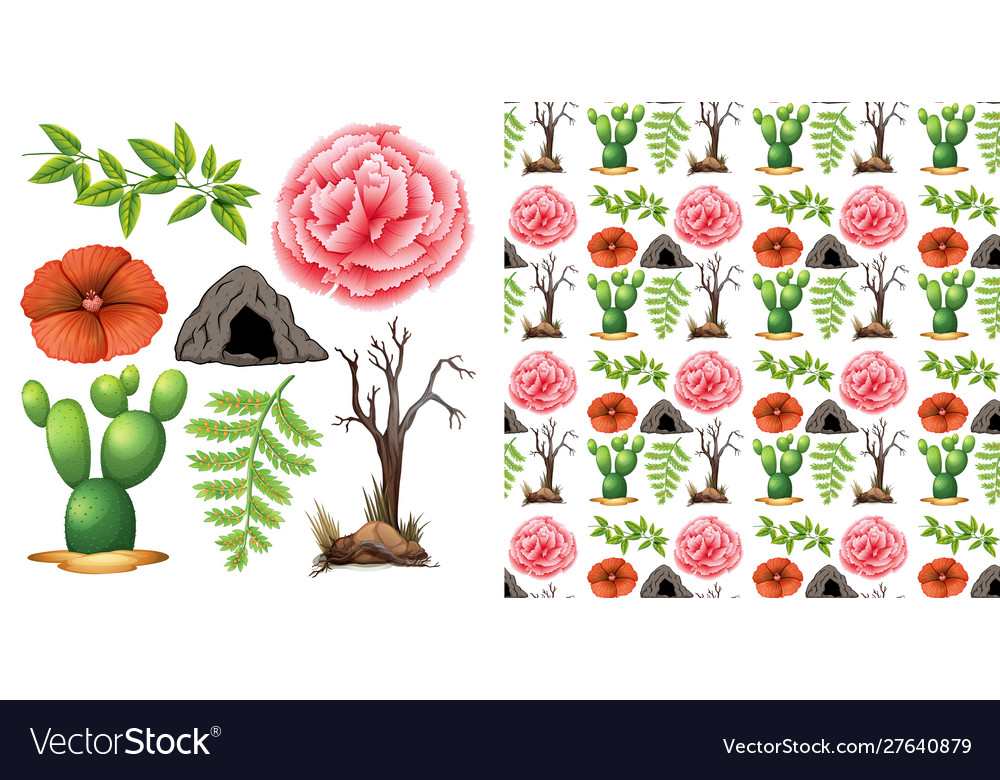 Seamless background design with isolated objects Vector Image