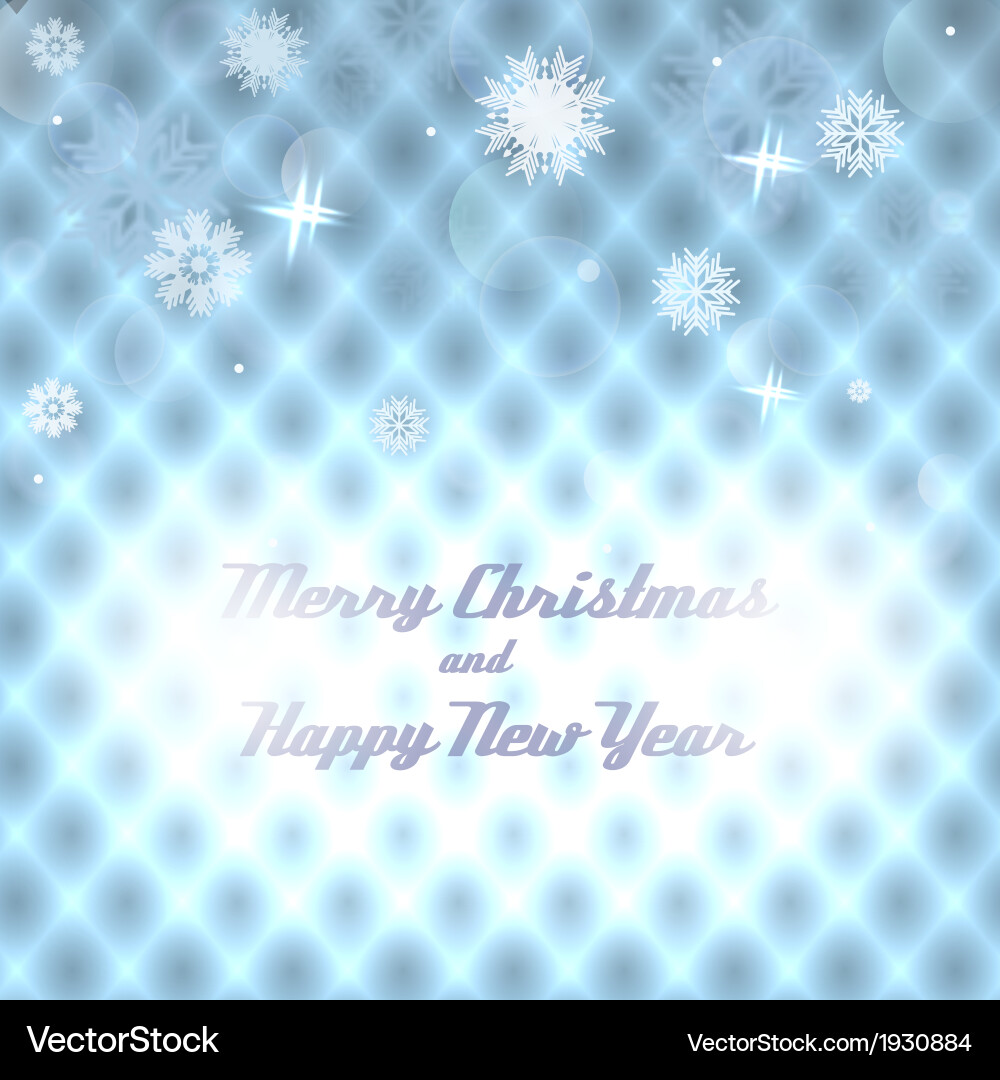Geometric christmas background with snowflakes Vector Image