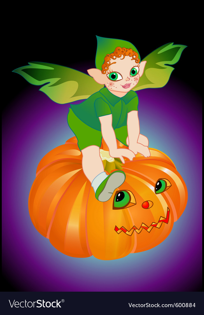 Halloween pixie Royalty Free Vector Image - VectorStock