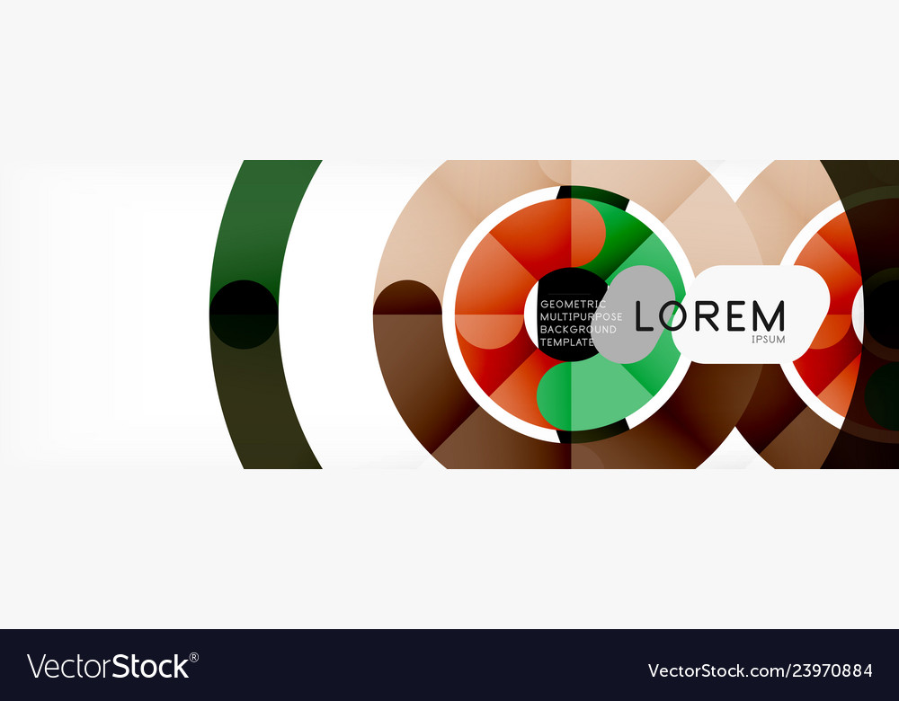 Round linear circle shapes background Royalty Free Vector