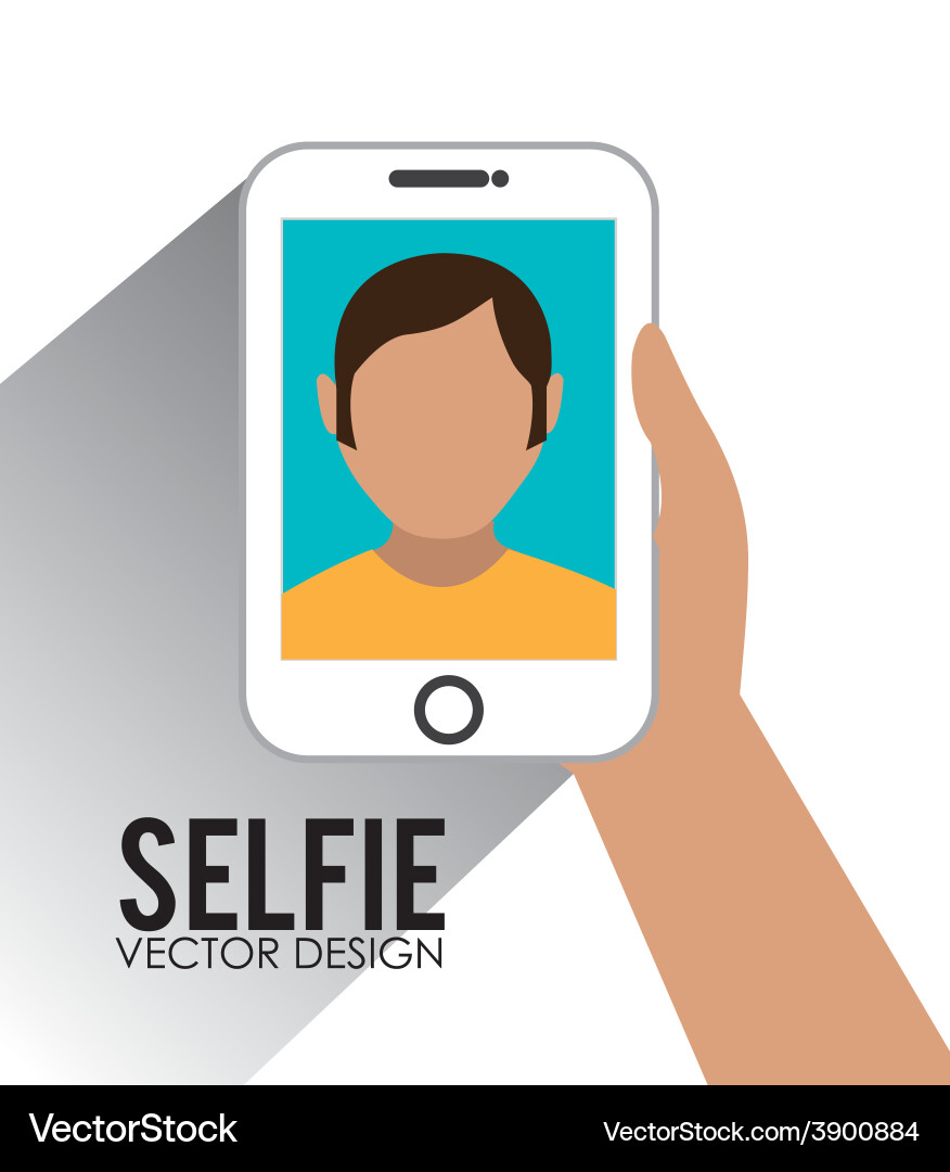 Selfie design Royalty Free Vector Image - VectorStock