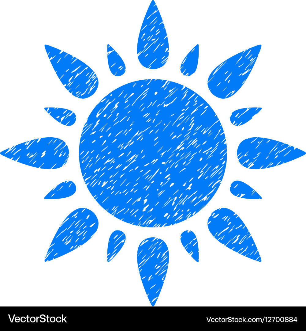 Sun Grainy Texture Icon Royalty Free Vector Image