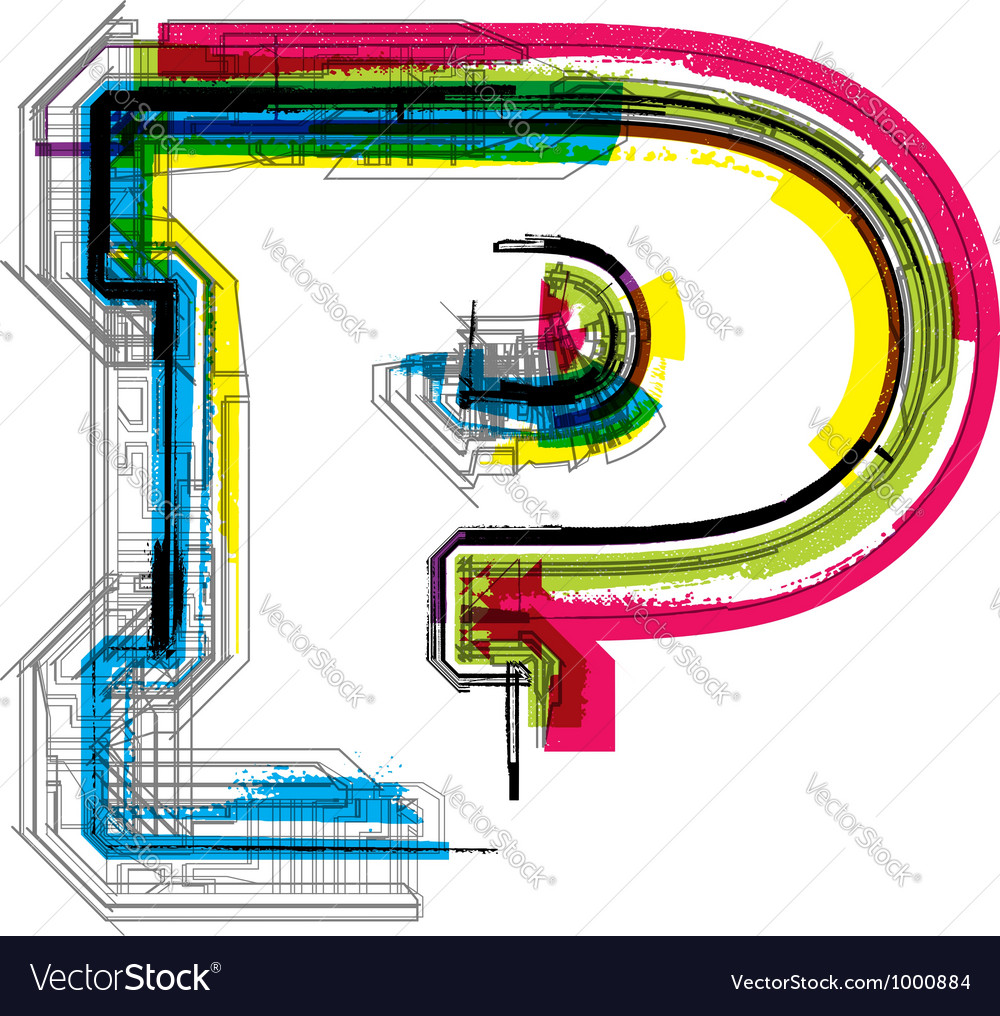 Technical typography Royalty Free Vector Image