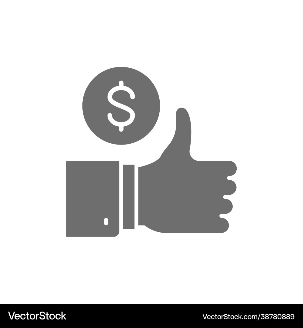 Best loan service grey icon isolated on white Vector Image