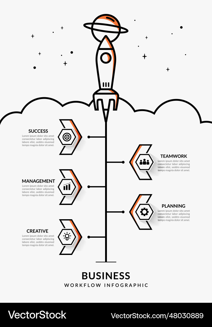Business start up infographic with multiple Vector Image