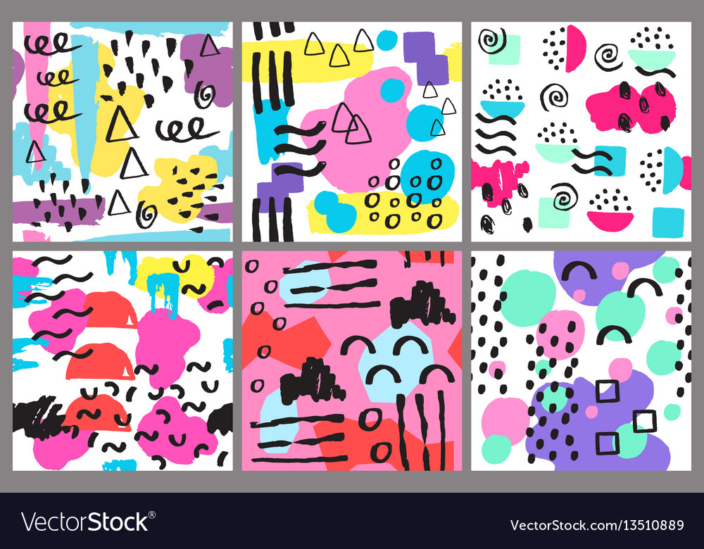 Universal memphis seamless pattern endless Vector Image Universal memphis seamless pattern endless Vector Image