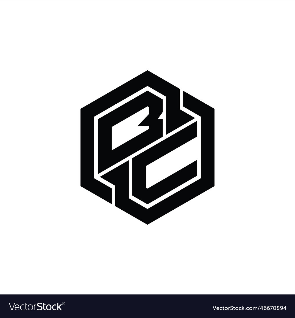 Bc logo monogram gaming hexagon geometric shape Vector Image Bc logo monogram gaming hexagon geometric shape Vector Image