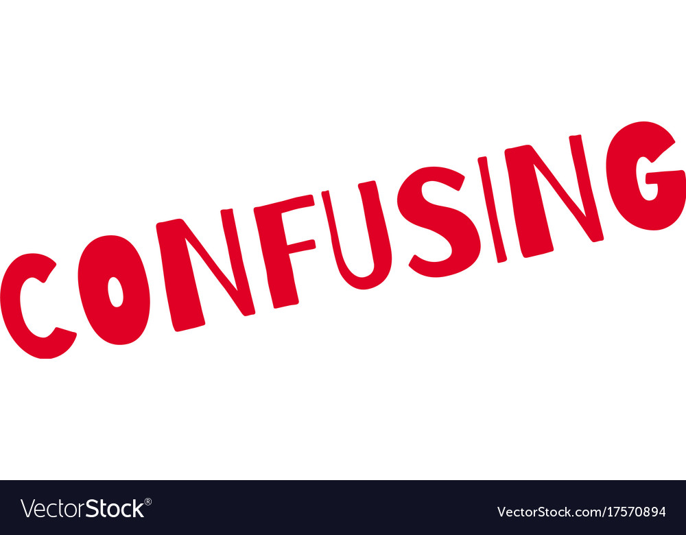 Confusing rubber stamp Royalty Free Vector Image