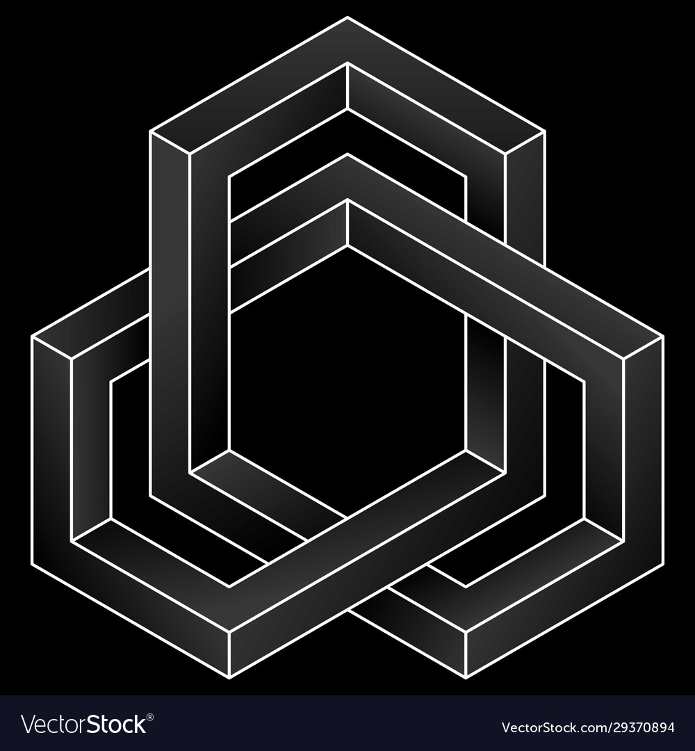 Impossible cube icon Royalty Free Vector Image