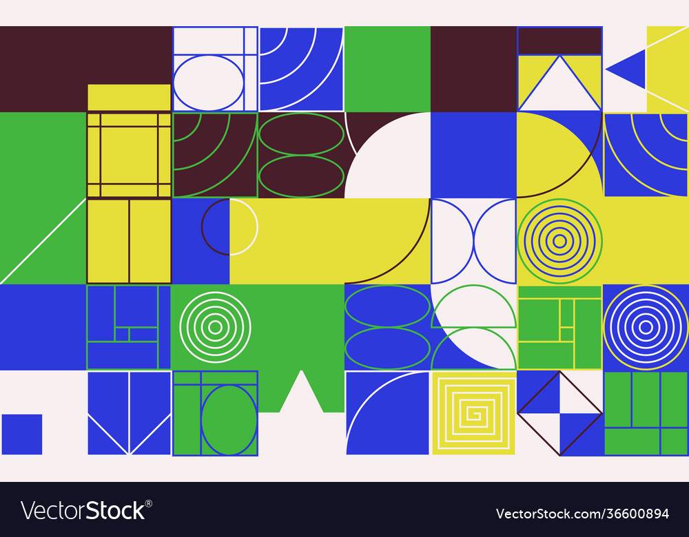 Simple geometric pattern design with basic Vector Image
