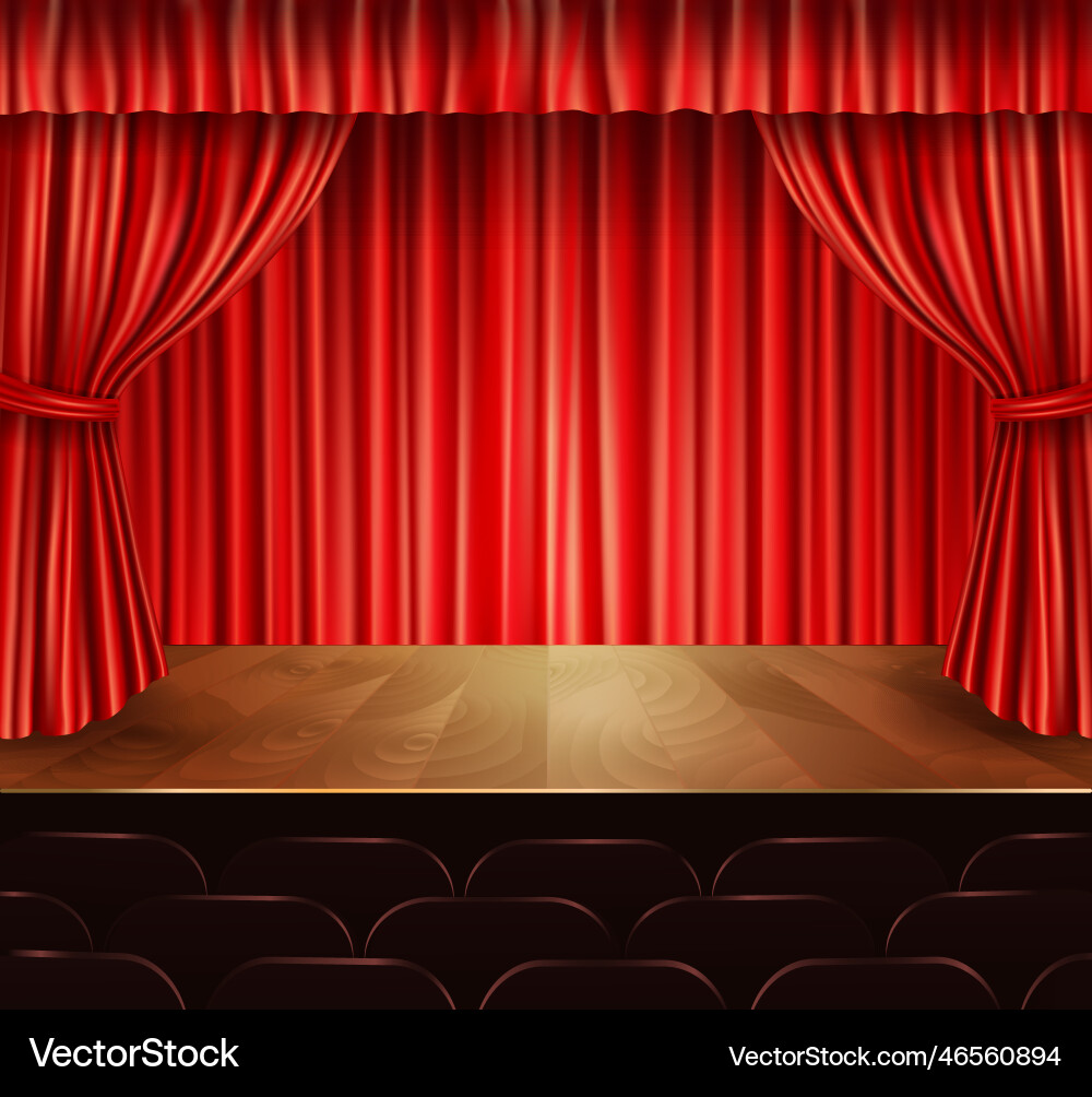 Theater stage background Royalty Free Vector Image