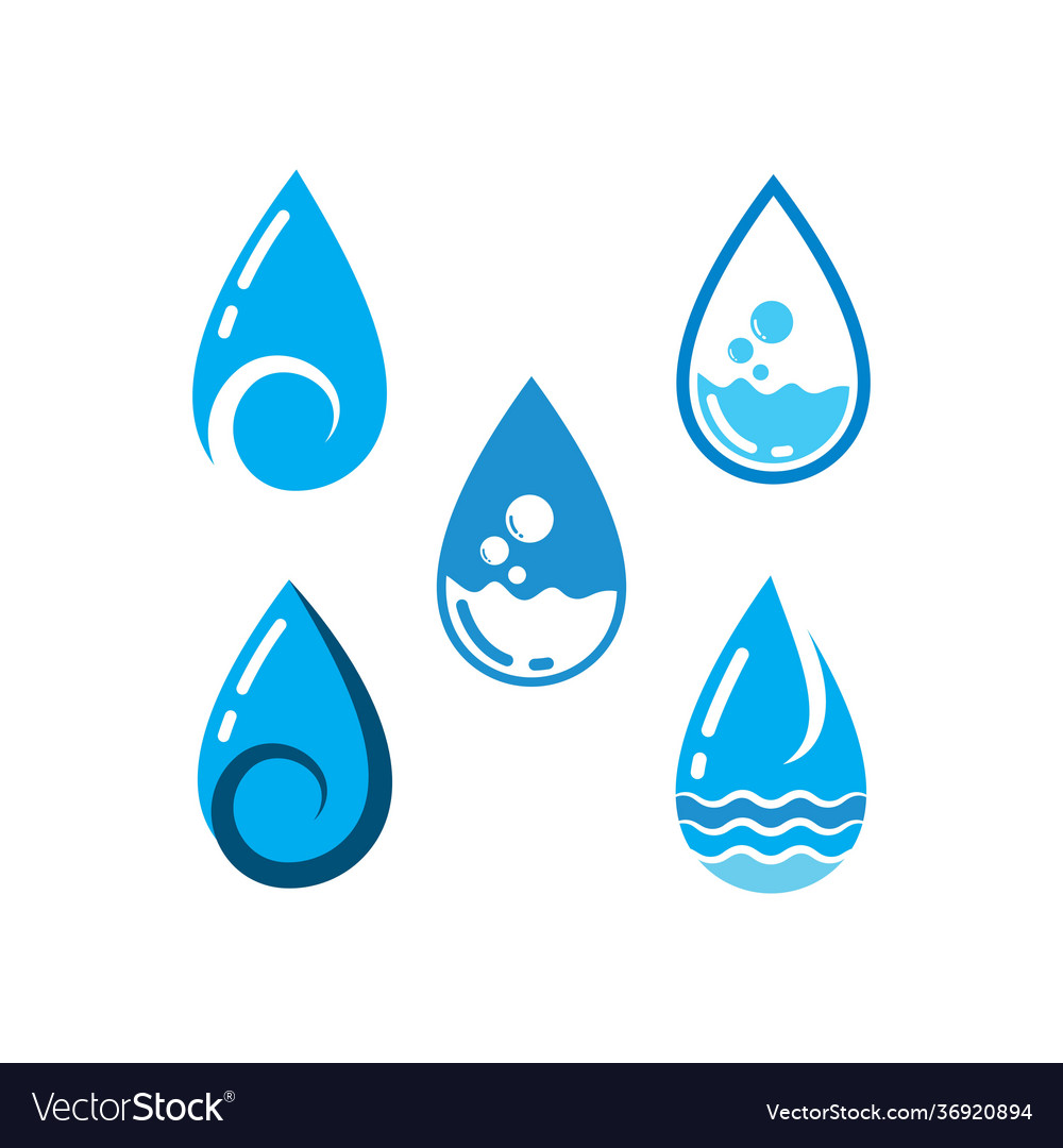 Water drop template Royalty Free Vector Image - VectorStock