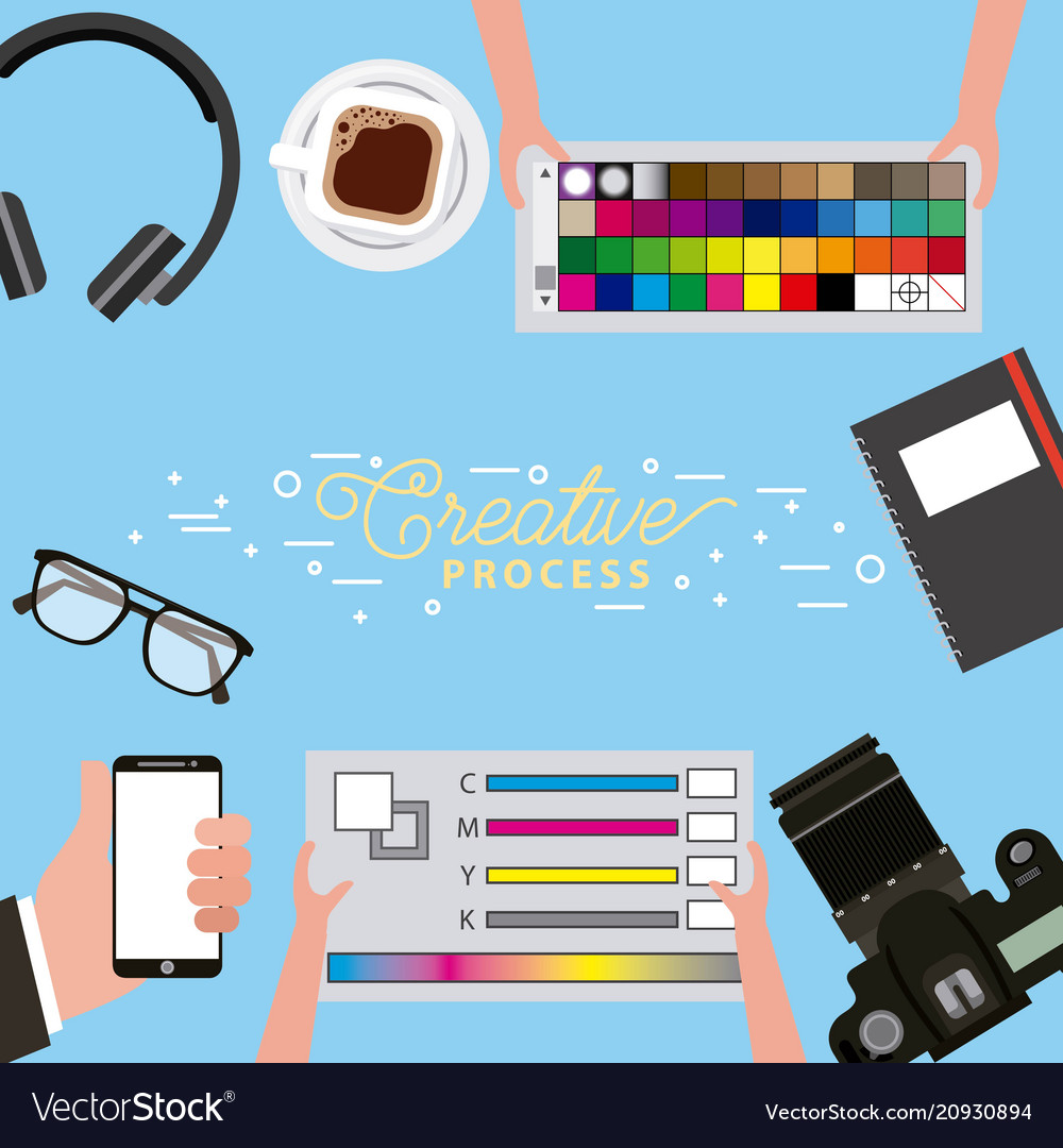 Working process tools Royalty Free Vector Image