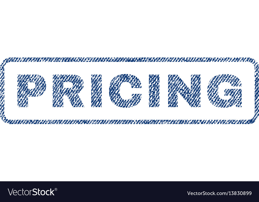 Pricing textile stamp Royalty Free Vector Image