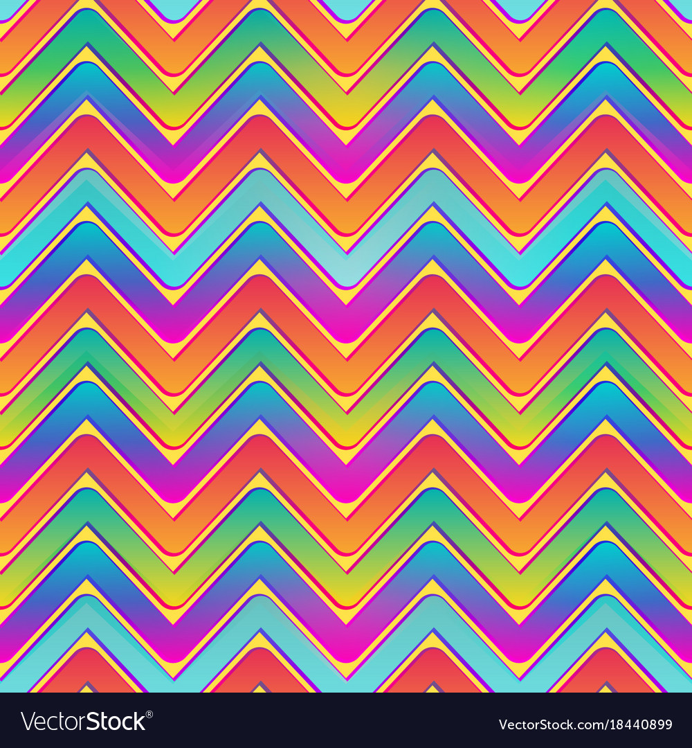 Rainbow waves seamless pattern Royalty Free Vector Image