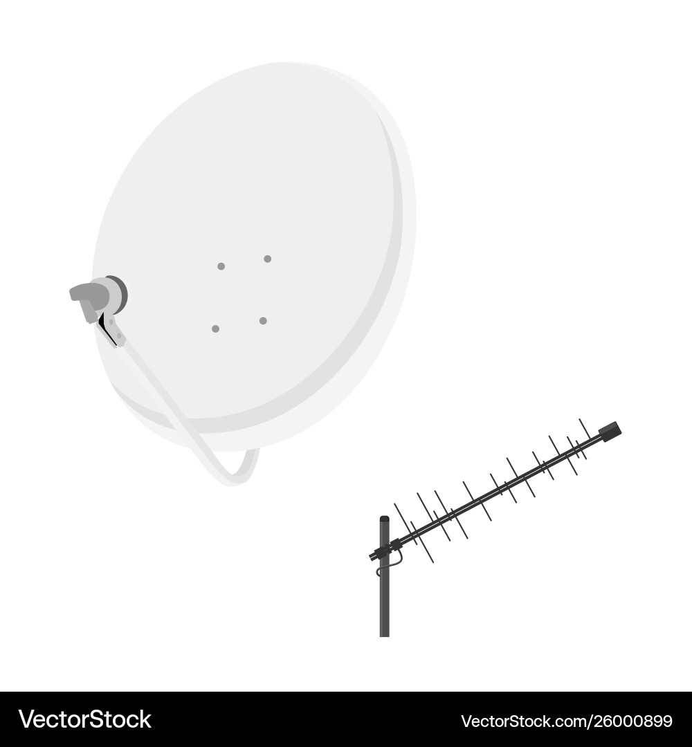 Tv antenna satellite Royalty Free Vector Image
