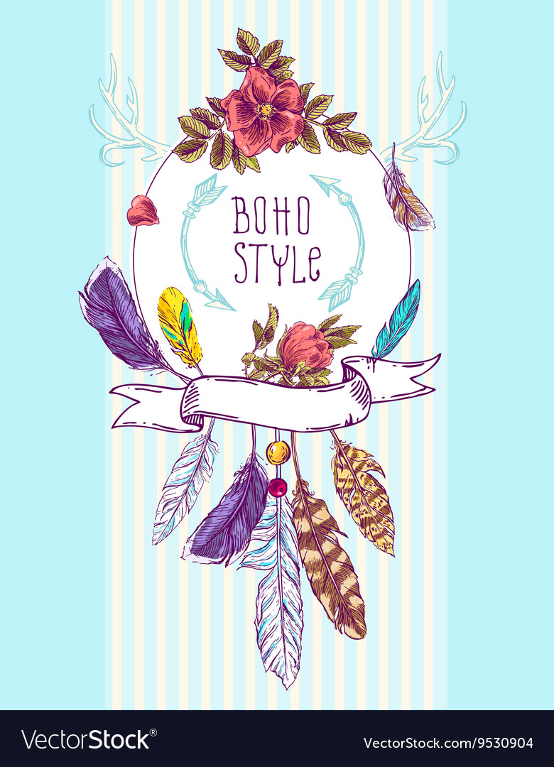 Boho Royalty Free Vector Image - VectorStock