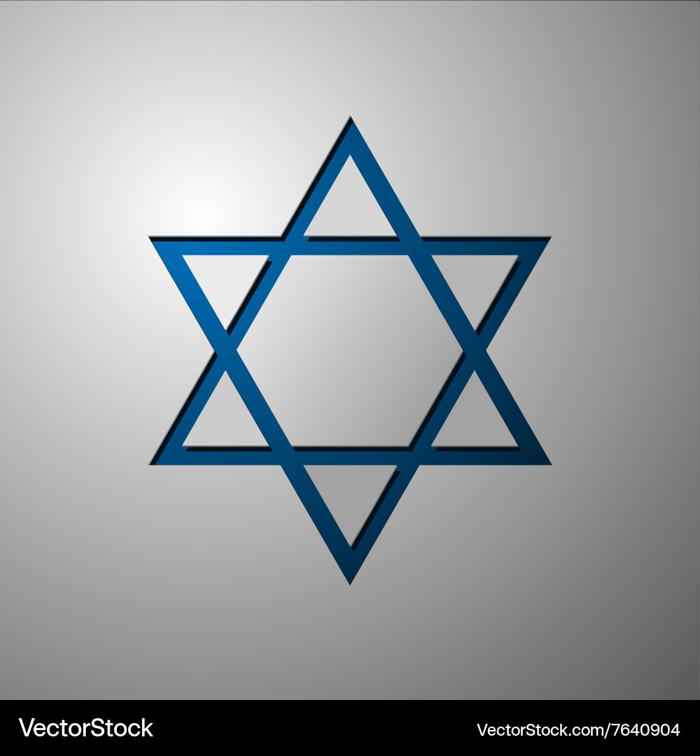 Star of david israel cut Royalty Free Vector Image