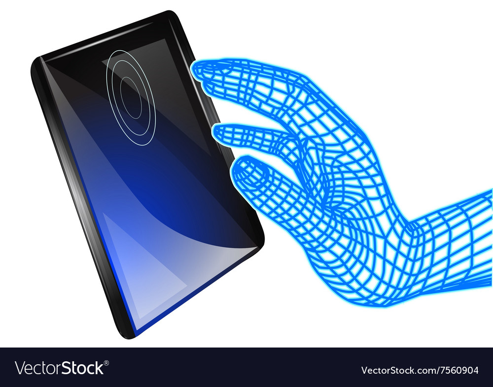 Tablet and computer hand Royalty Free Vector Image