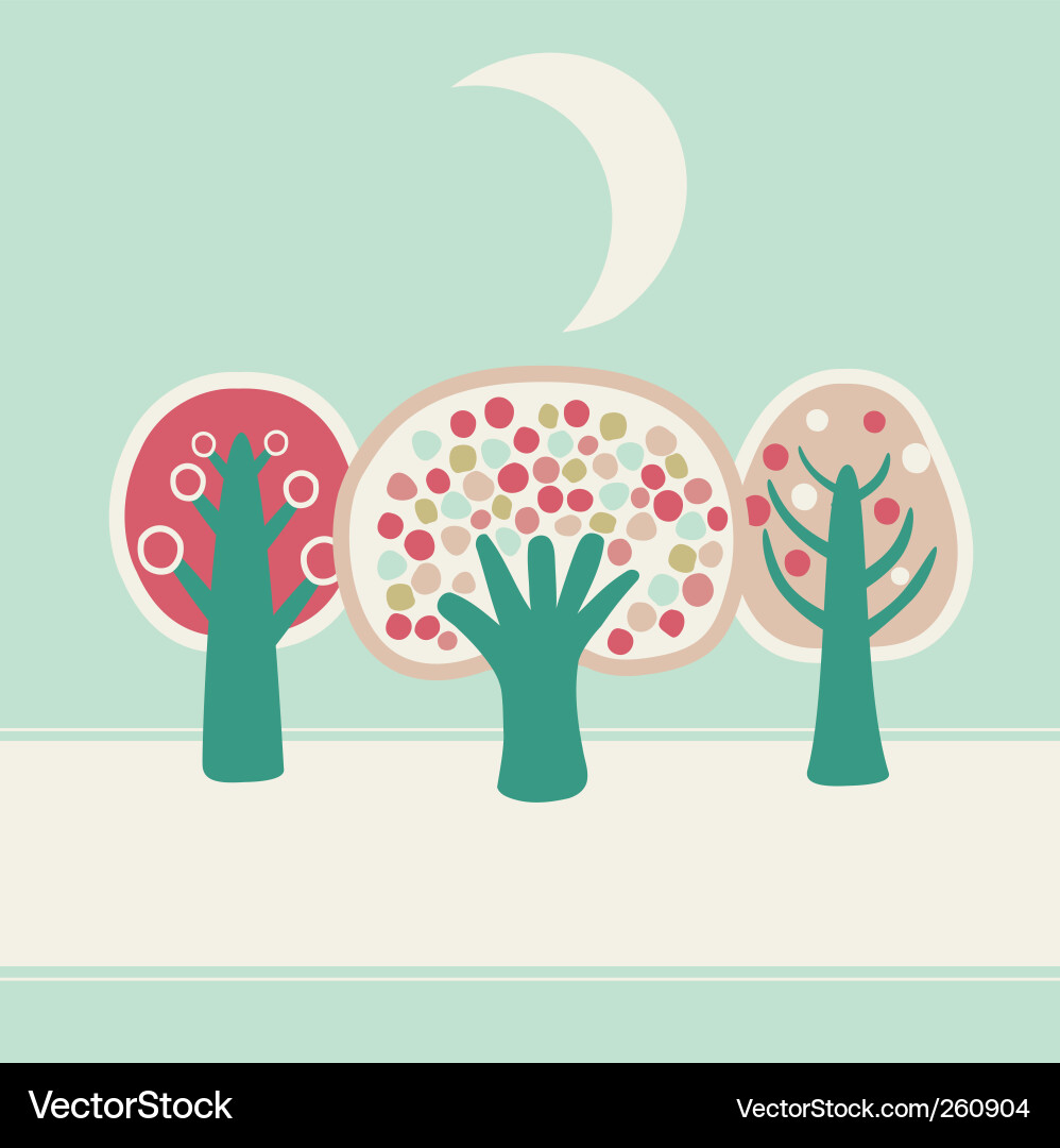 Trees background Royalty Free Vector Image - VectorStock